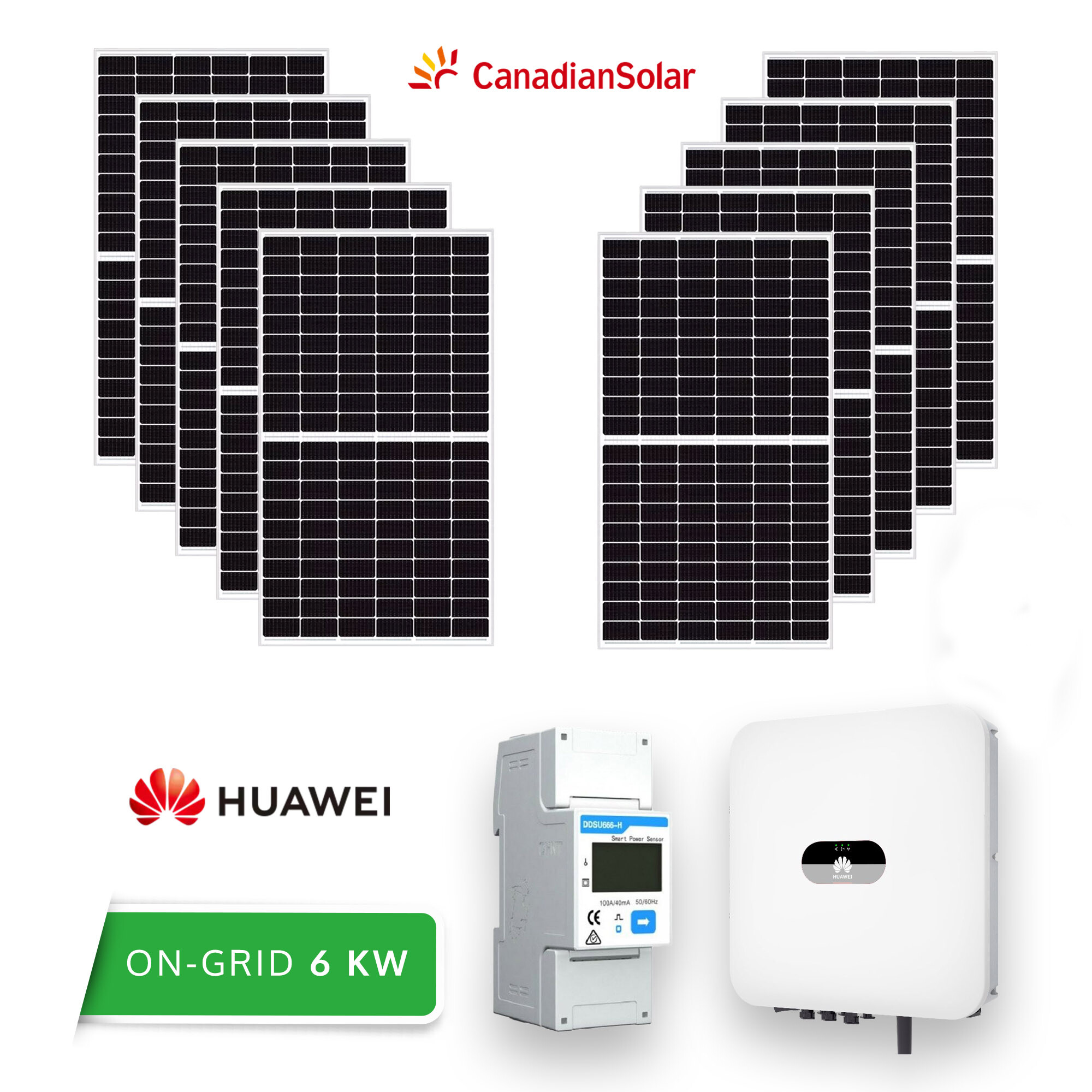 Sistem Fotovoltaic Canadian Solar + Huawei 6 kW Hibrid Monofazat ...